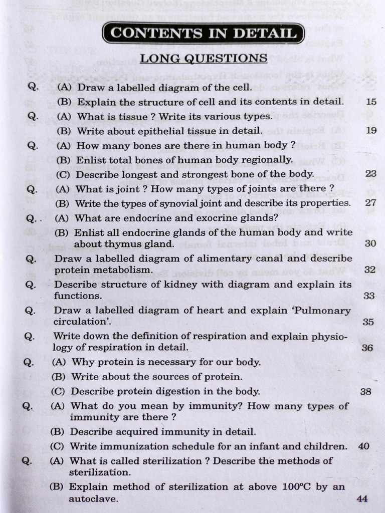 Original Bio Science Long Question | PDF