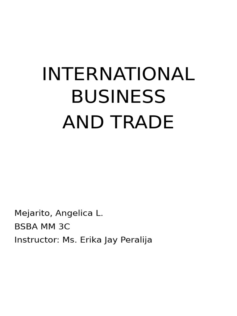 International Business | PDF
