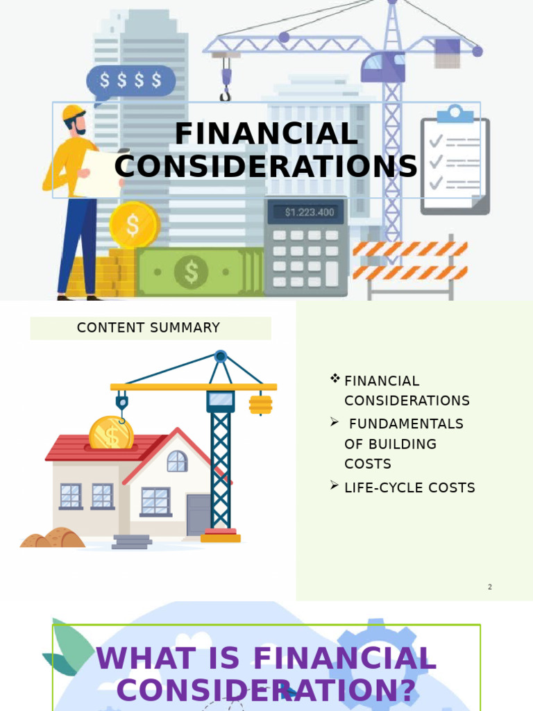 Financial Considerations | PDF