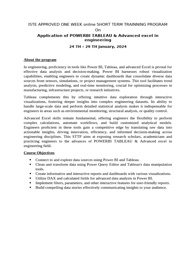 Details of STTP | PDF