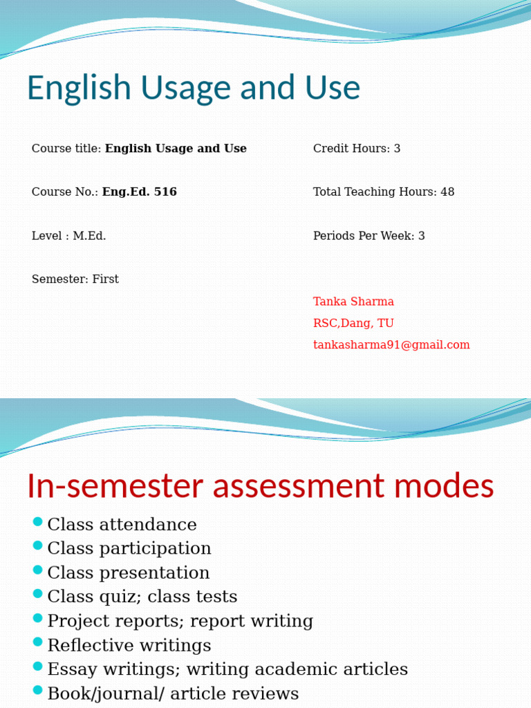 English Usage and Use | PDF