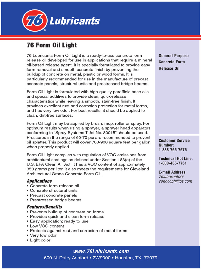 76 Form Oil Light | PDF