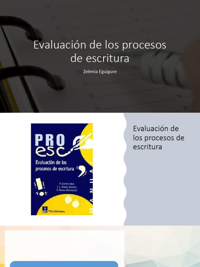 PROESC | PDF | Desorden hiperactivo y deficit de atencion | Evaluación