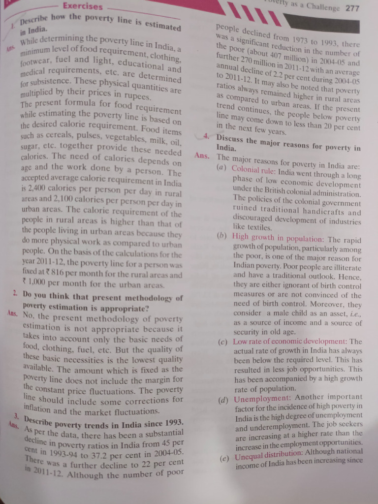 Class 9 Ch-3 Eco Ques Ans | PDF