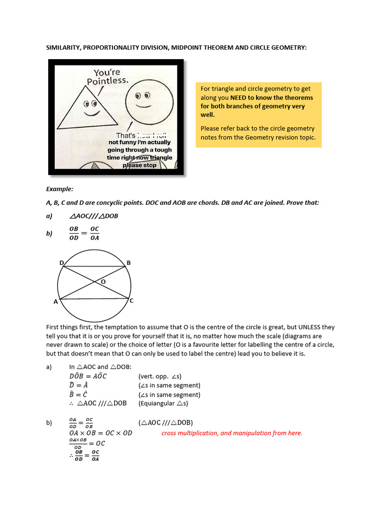 6. SIMILARITY Similarity and Circle Geometry Riders | PDF