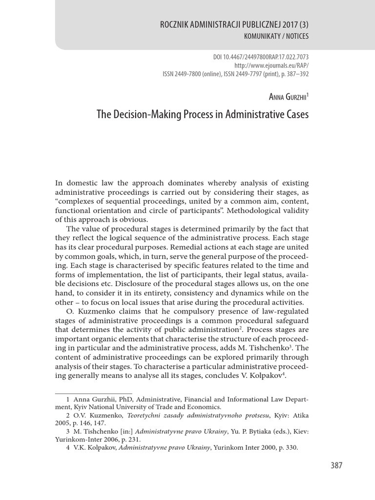 The Decision Making Process in Admi | PDF The Decision Making Process in Admi | PDF