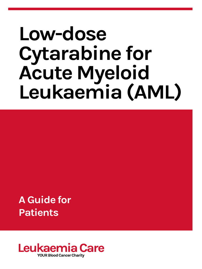 Low Dose Cytarabine For Acute Myeloid Leukaemia AML Web Version | PDF