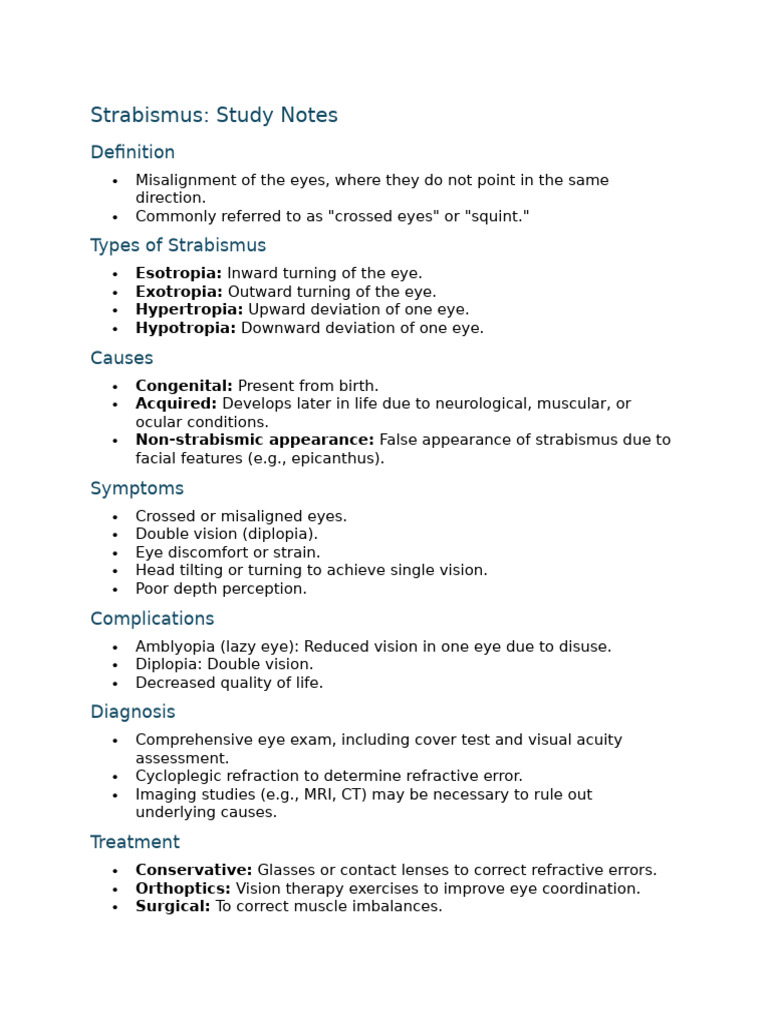 strabismus | PDF