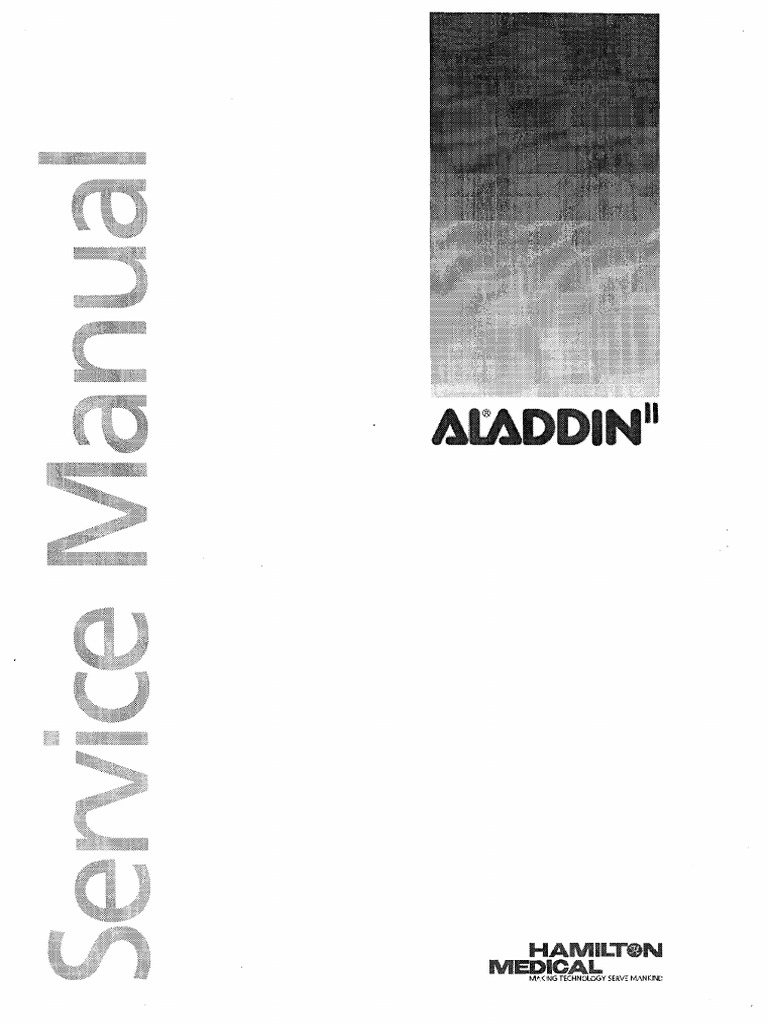 Hamilton Medical Aladdin II Infant NCPAP Service Manual | PDF