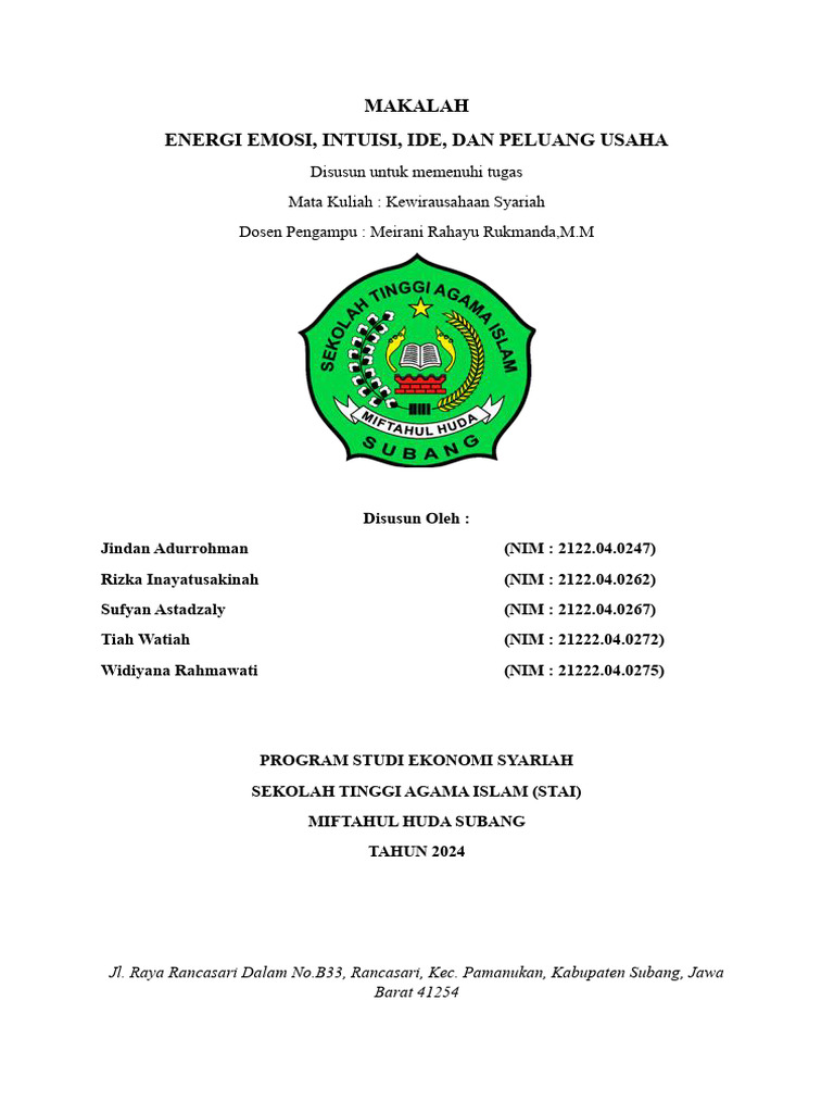 Makalah Kewirausahaan Kel.4 | PDF