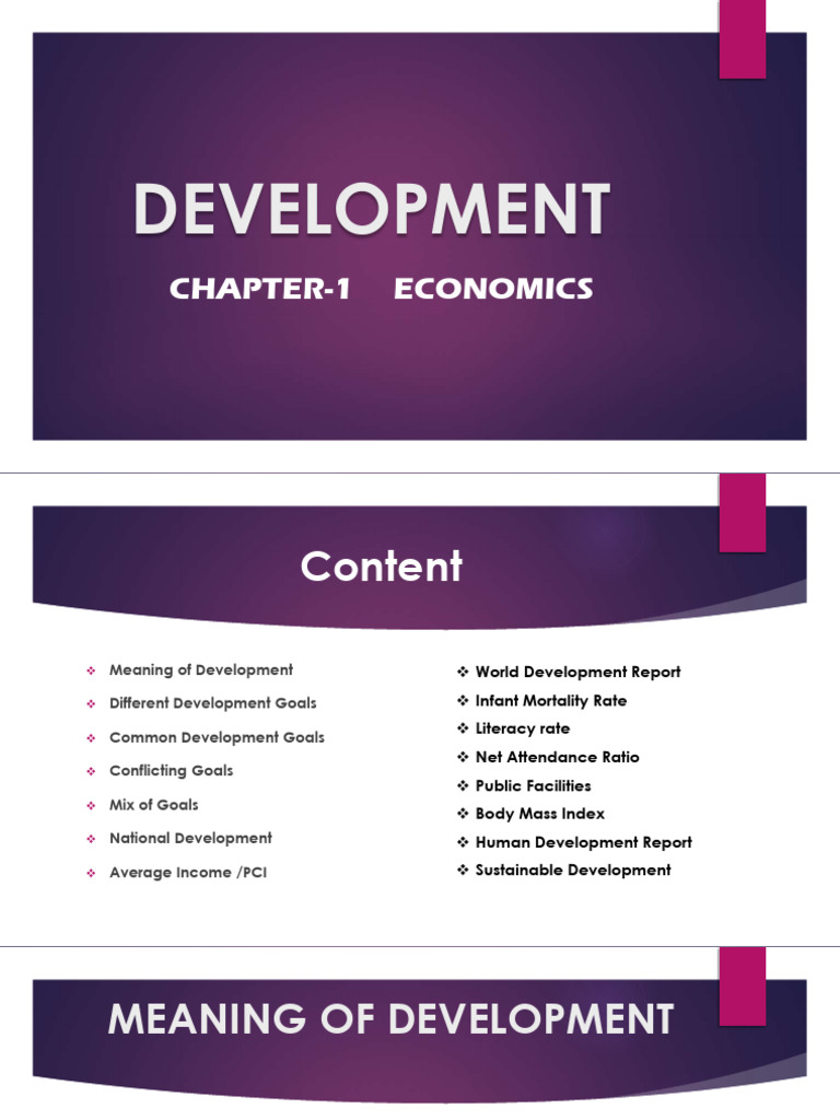 DEVELOPMENT Economics Chapter-1 | PDF