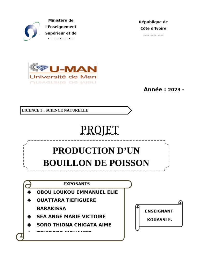 PROJET POISSON | PDF