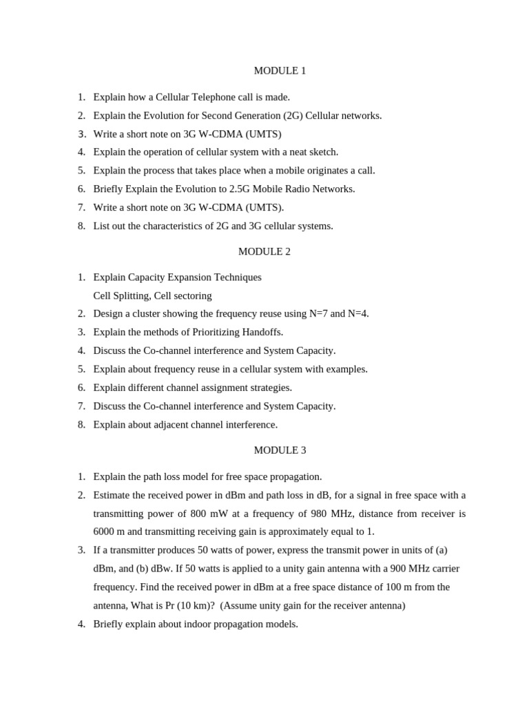 Wireless Communication QB | PDF