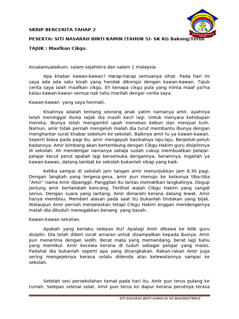 Maafkan Cikgu | PDF