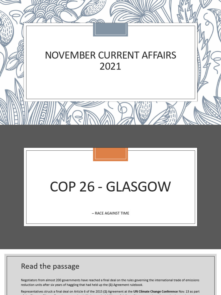 COP26 Outcomes and Climate Action Plans | PDF