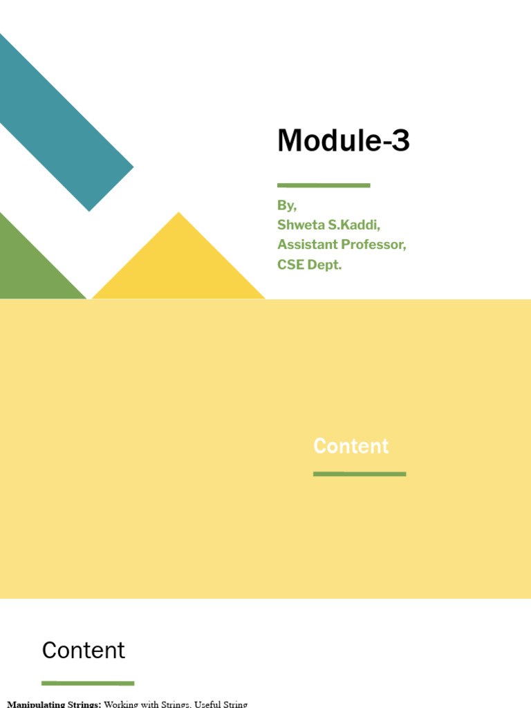 Python Module 3 SK | PDF