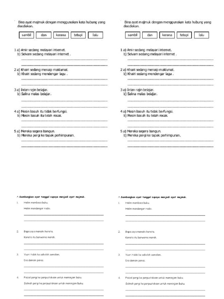 Latihan Ayat Majmuk 1 Pdf