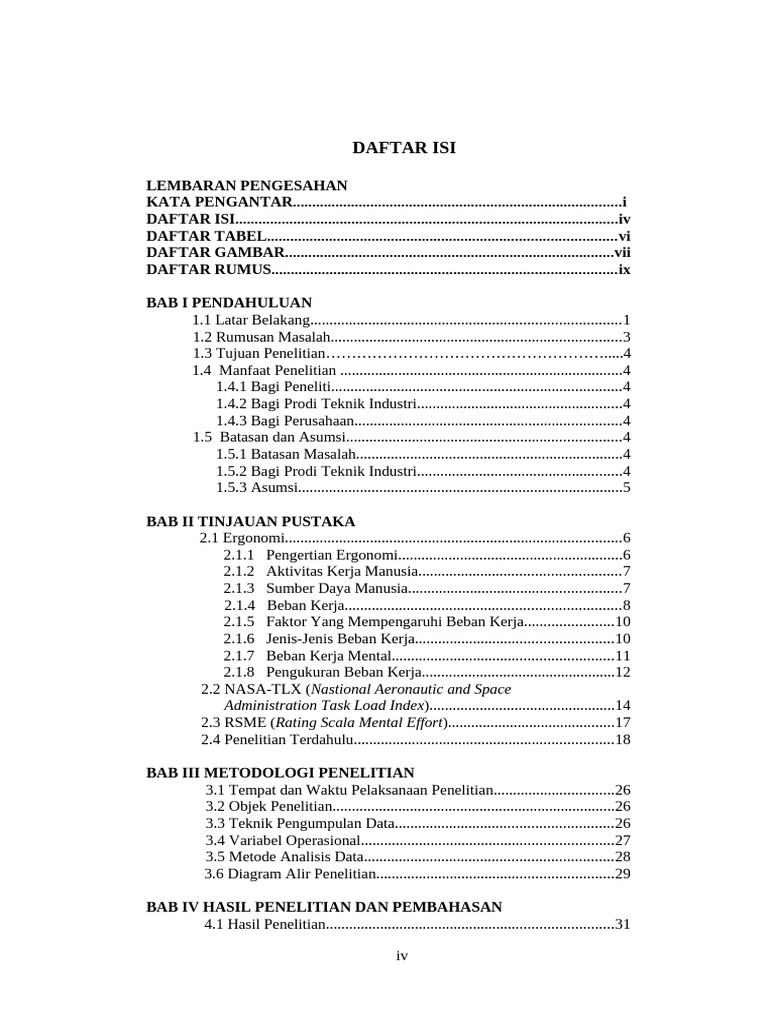 1-Daftar Isi, Tabel, Gambar, Dan Rumus | PDF | Komputer