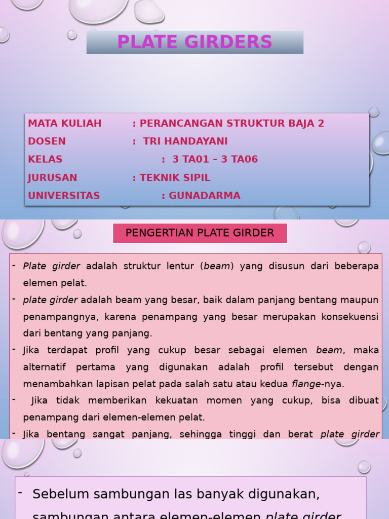 Plate Girder - Flexural Strength - M10 (14 - 19 Juni 2021) | PDF