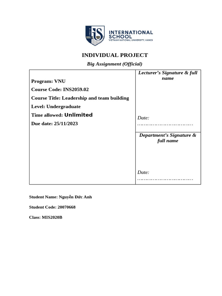 Leadership Final | PDF