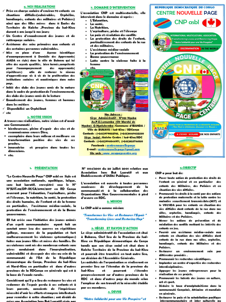 Depliant CNP-RDC | PDF