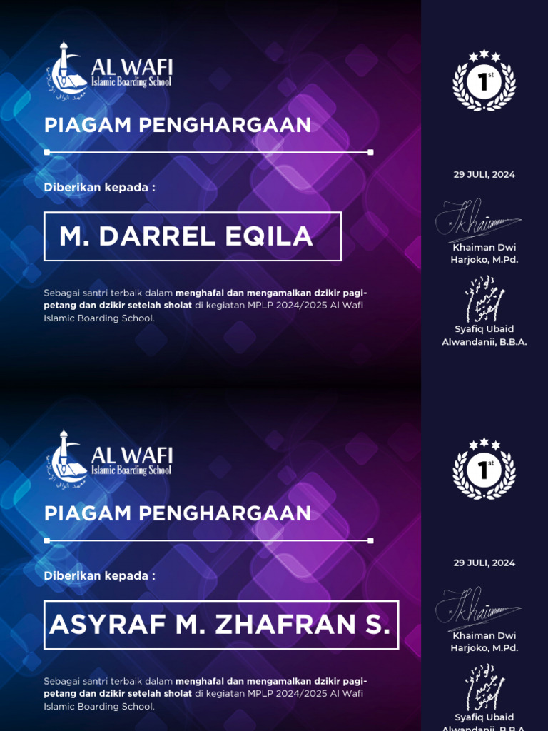 Santri Terbaik MPLP | PDF