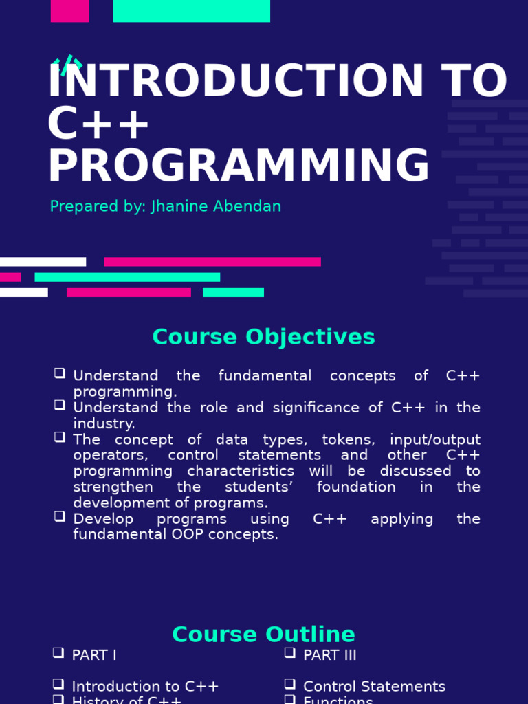 Introduction To C++ Programming | PDF