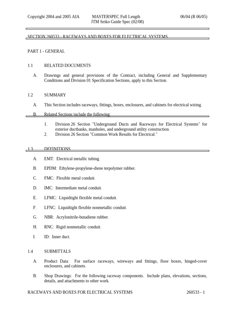 Raceways and Boxes For Electrical Systems | PDF