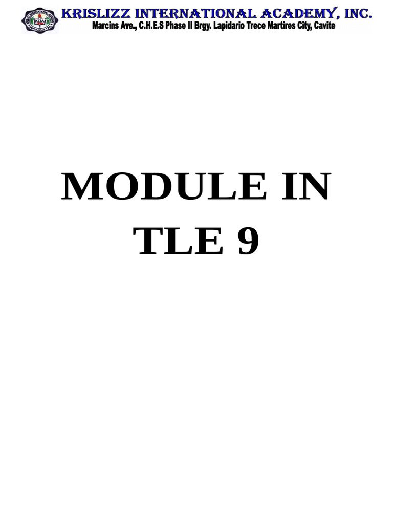 Module in Tle 9 | PDF