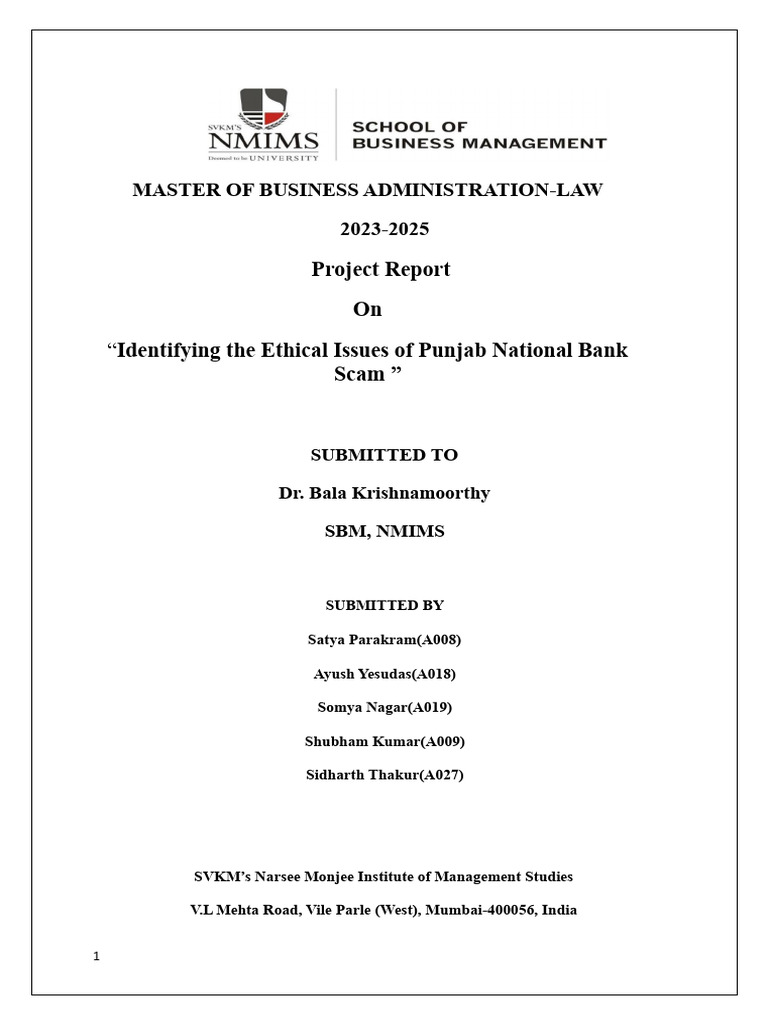 PNB Scam Ethics | PDF