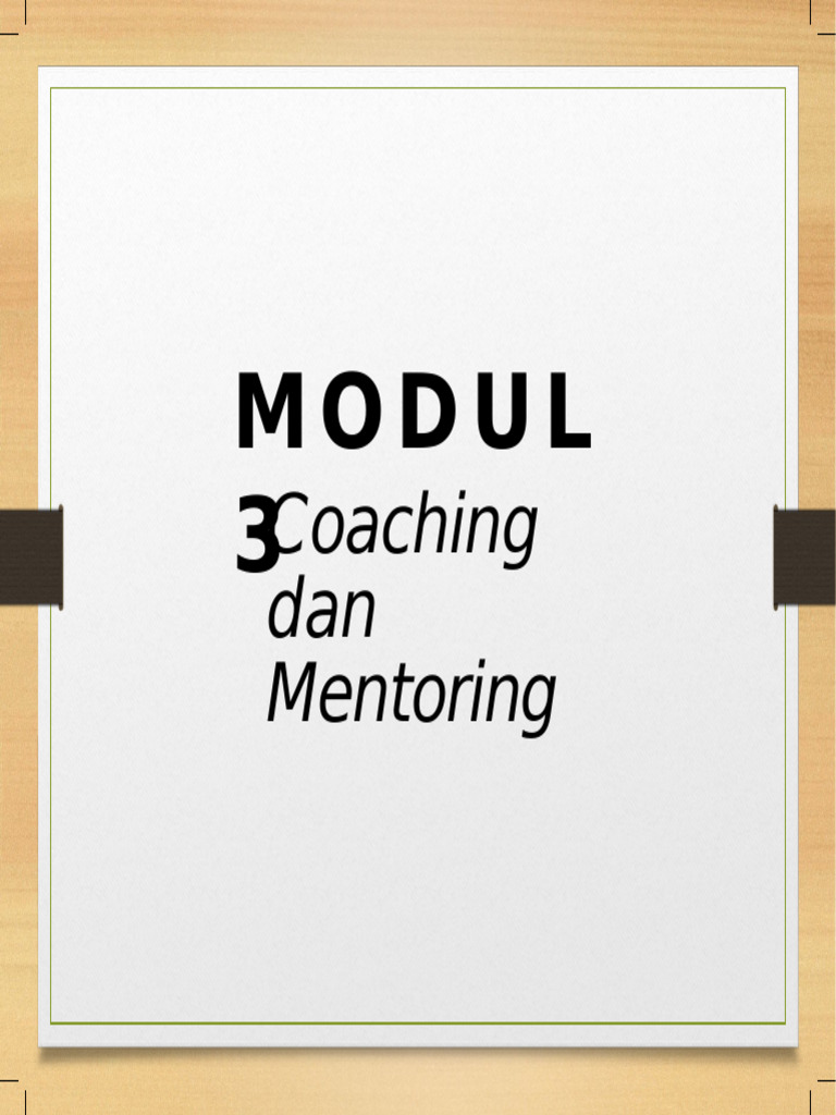 Modul 3 Coaching Mentoring | PDF