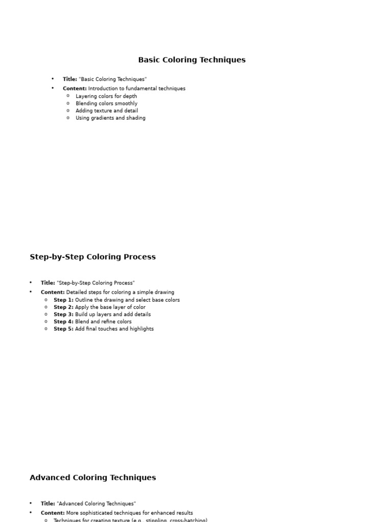 Coloring Steps Part 2 | PDF