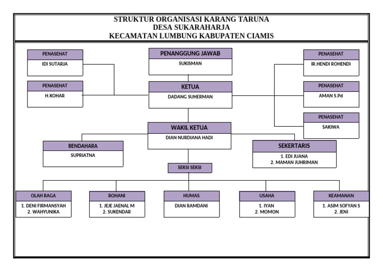 Struktur Organisasi Karang Taruna | PDF