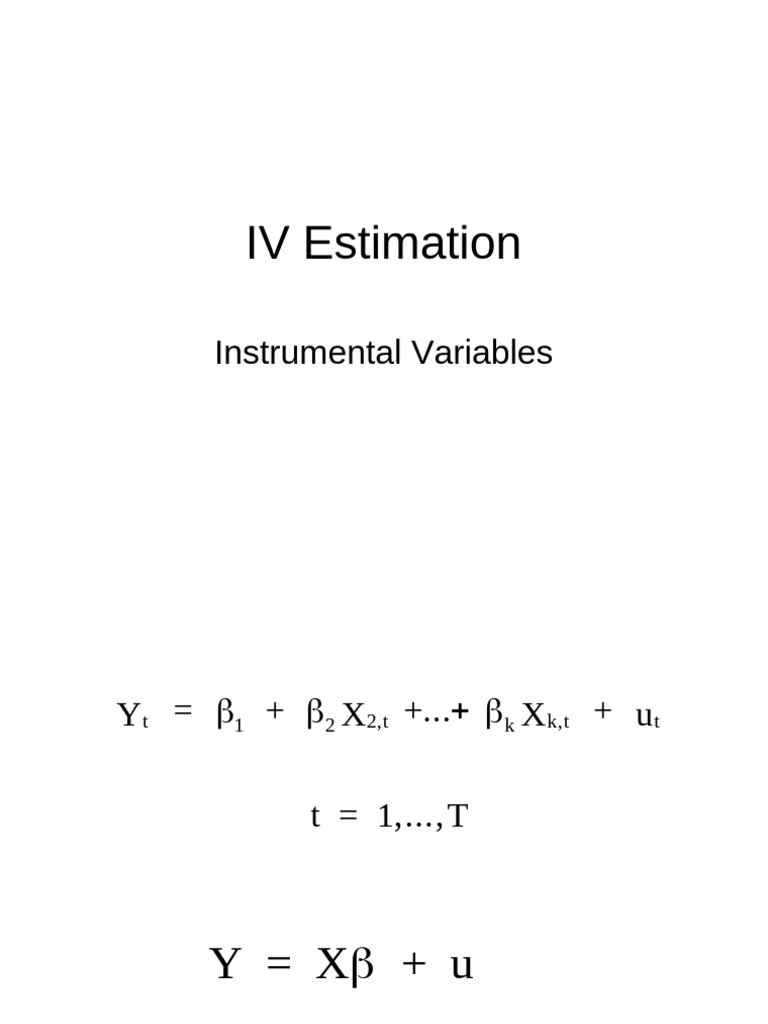 IV Estimation | PDF