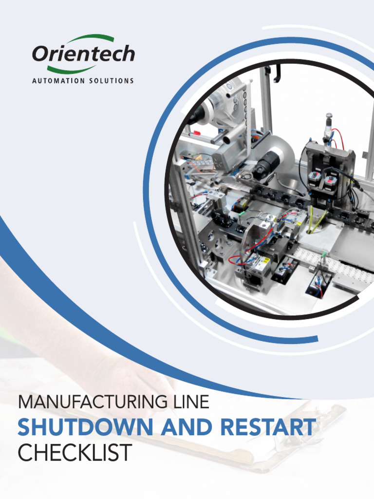 Steps Before Shutting Down-And-Restart-Manufacturing-Line | PDF