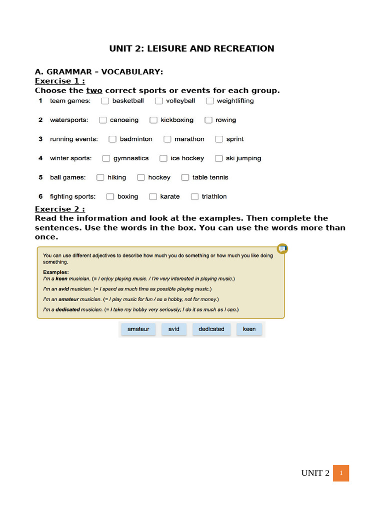 Unit 2 - Student | PDF