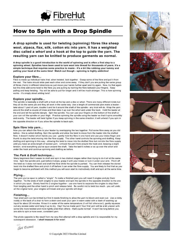 Making Drop Spindle Instructions-Converted 2 | PDF