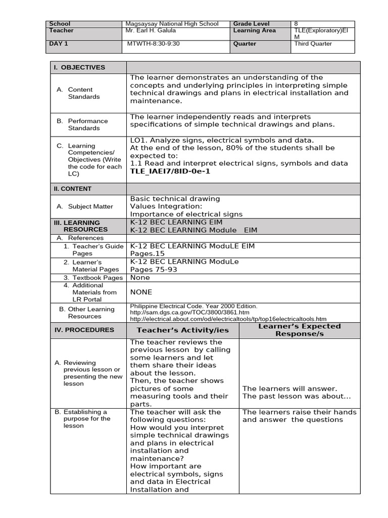 DLP-3rd Quarter EIM | PDF