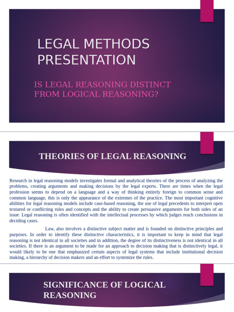 Legal Methods Presentation | PDF