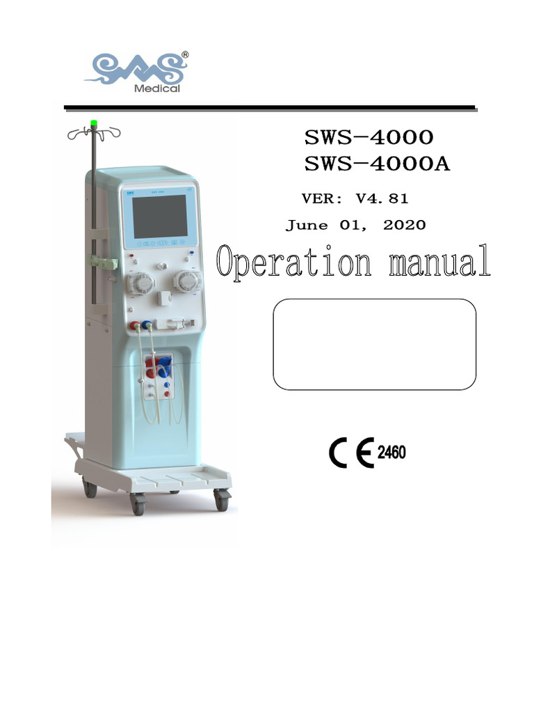 Dialysis Machine User Manual | PDF