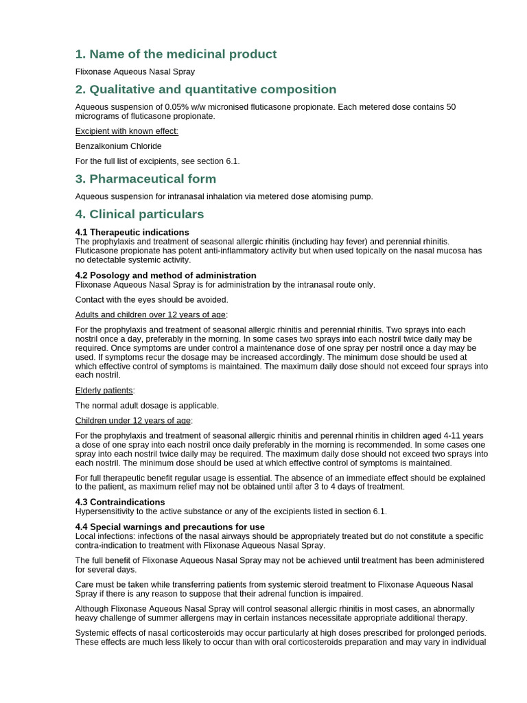 SPC Emc 2019 11 Flixonase | PDF