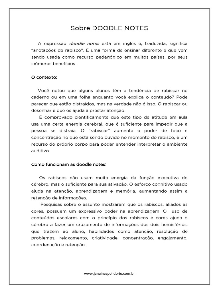 Doodle Notes - Sobre | PDF