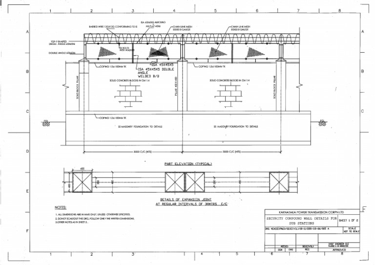 Security Compound Wall Sheet 1 | PDF
