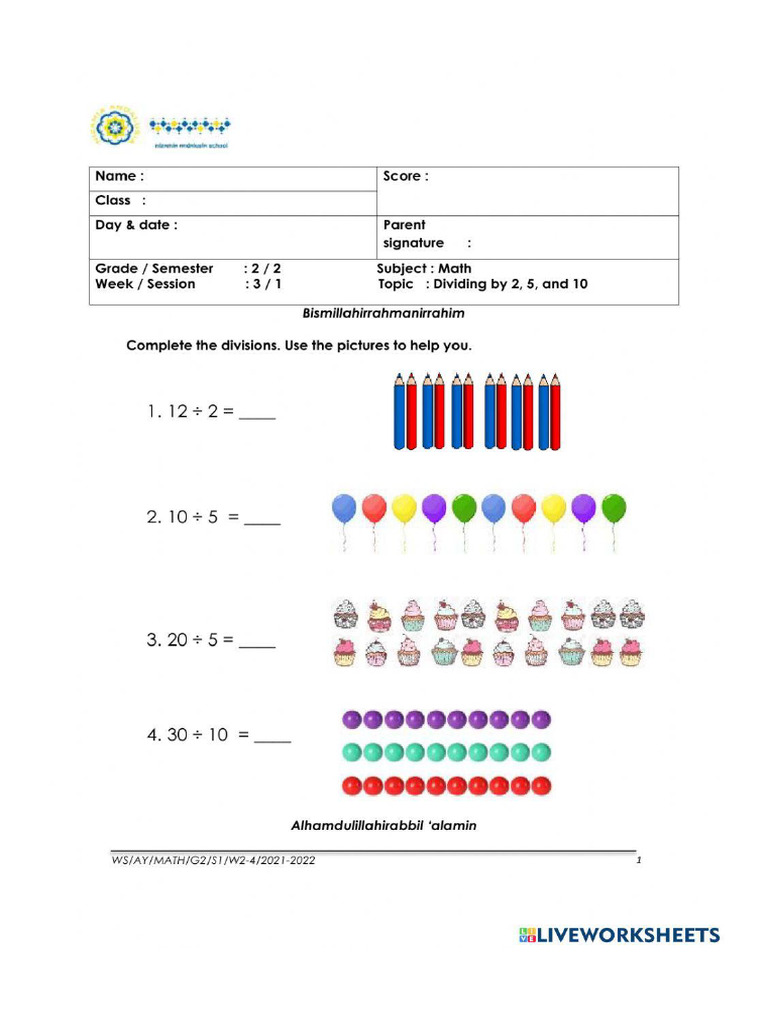 Dividing by 2 5 10 | PDF