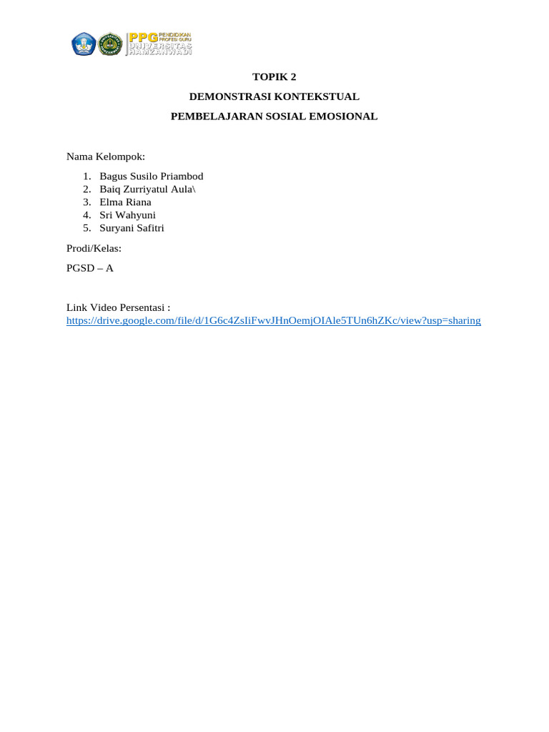 Topik 2 Demonstrasi Kontekstual Pse | PDF