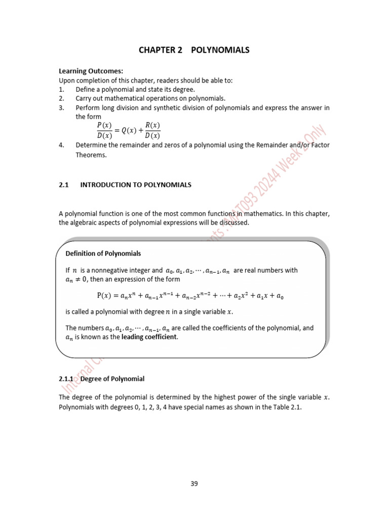 MAT093 Softcopy Notes For Students - Week 2ii | PDF