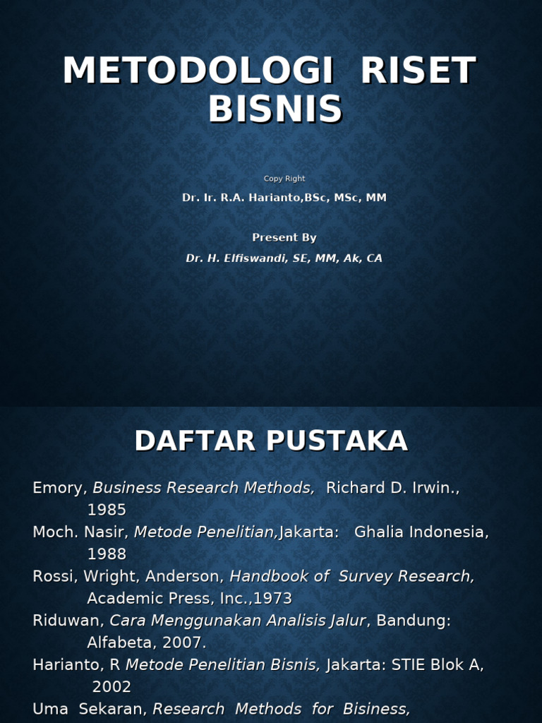 Metodologi Riset Bisnis | PDF