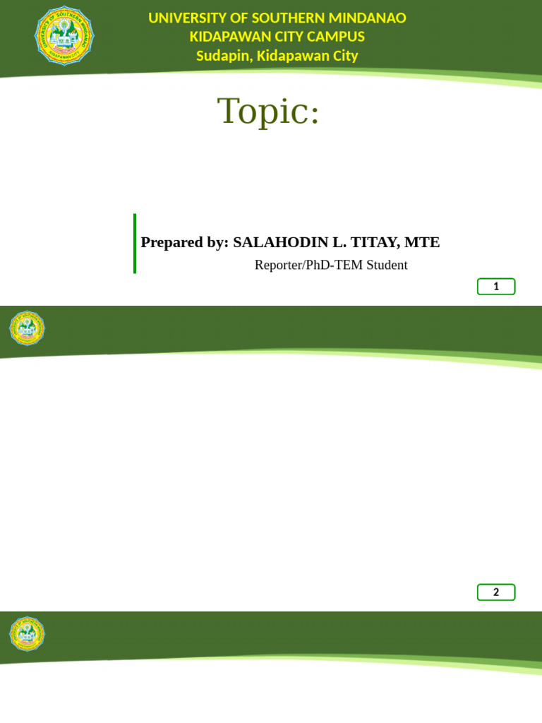 USM-KCC For PPT Template | PDF