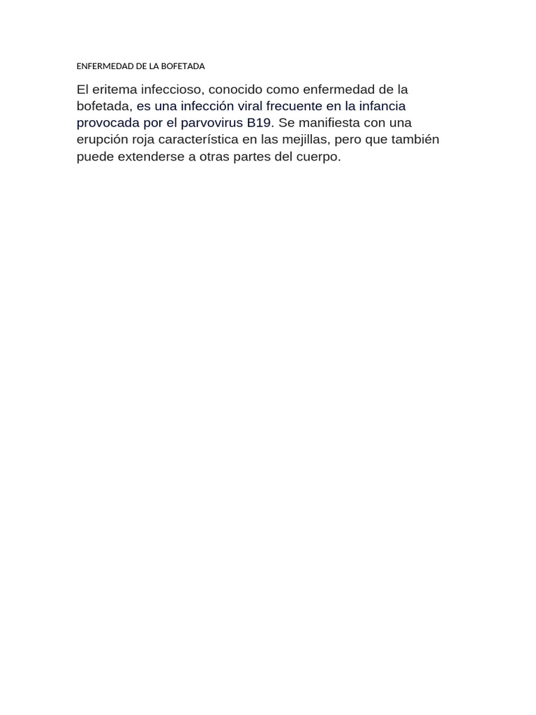 Enfermedad de La Bofetada | PDF Enfermedad de La Bofetada | PDF