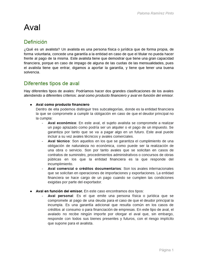 Aval Bancario | PDF | Bancos | Pagos